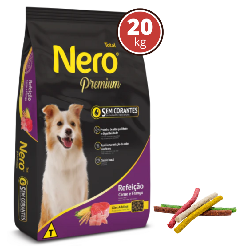Nero Premium Adulto 20kg + Snacks