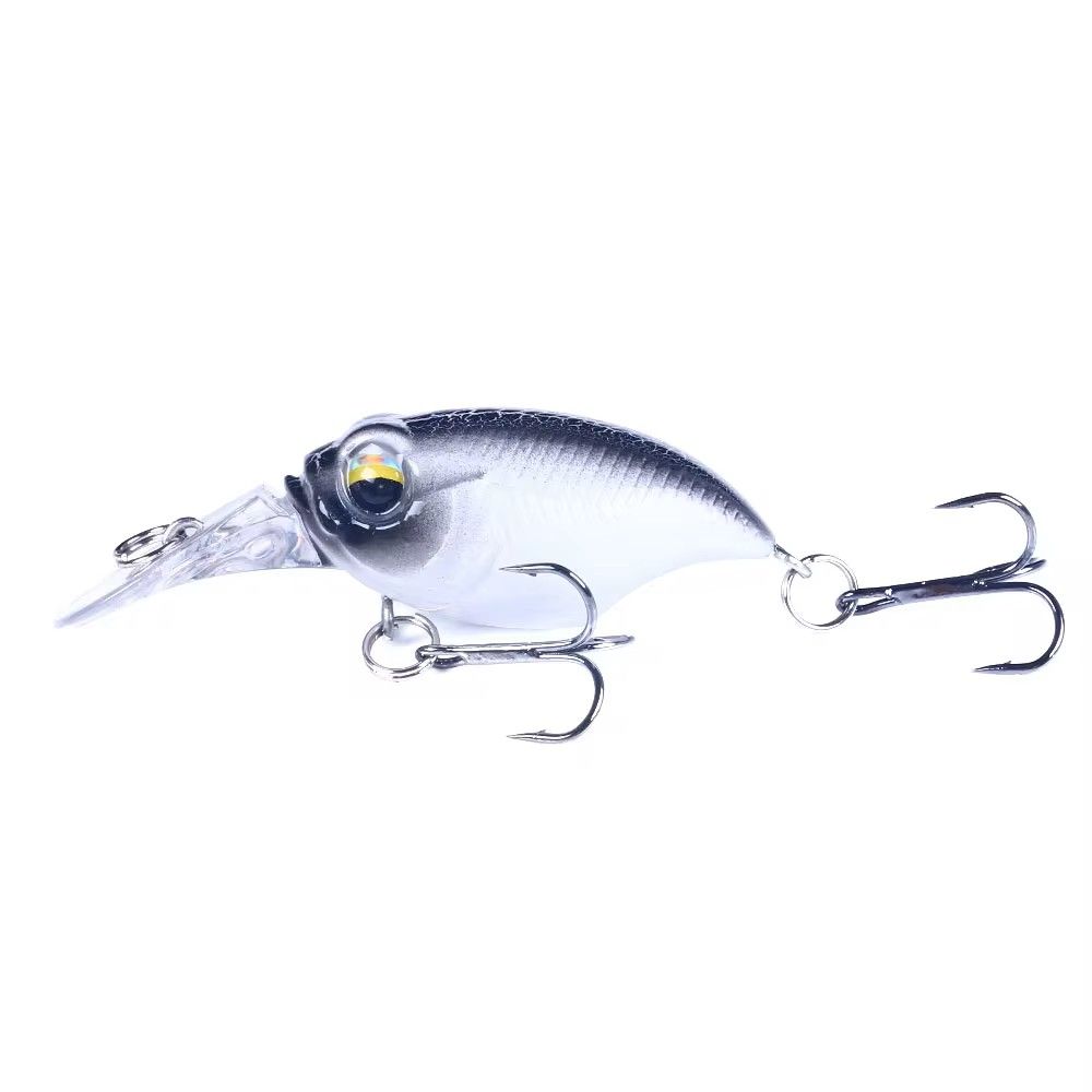 Mini Crankbait (1-5ft) - White / Black Back