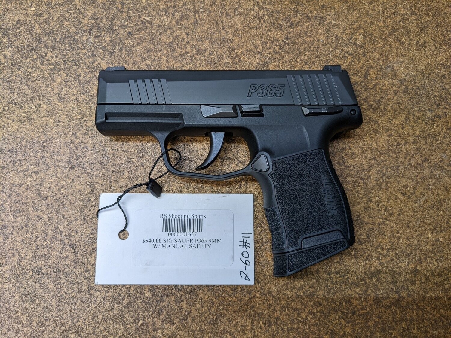 SIG SAUER P365 9MM W/ MANUAL SAFETY