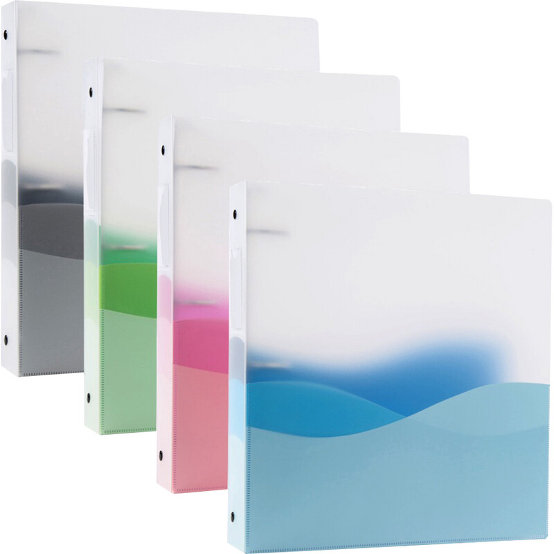Filexec Wave Poly Ring Binder Asst 1.5in Bulk