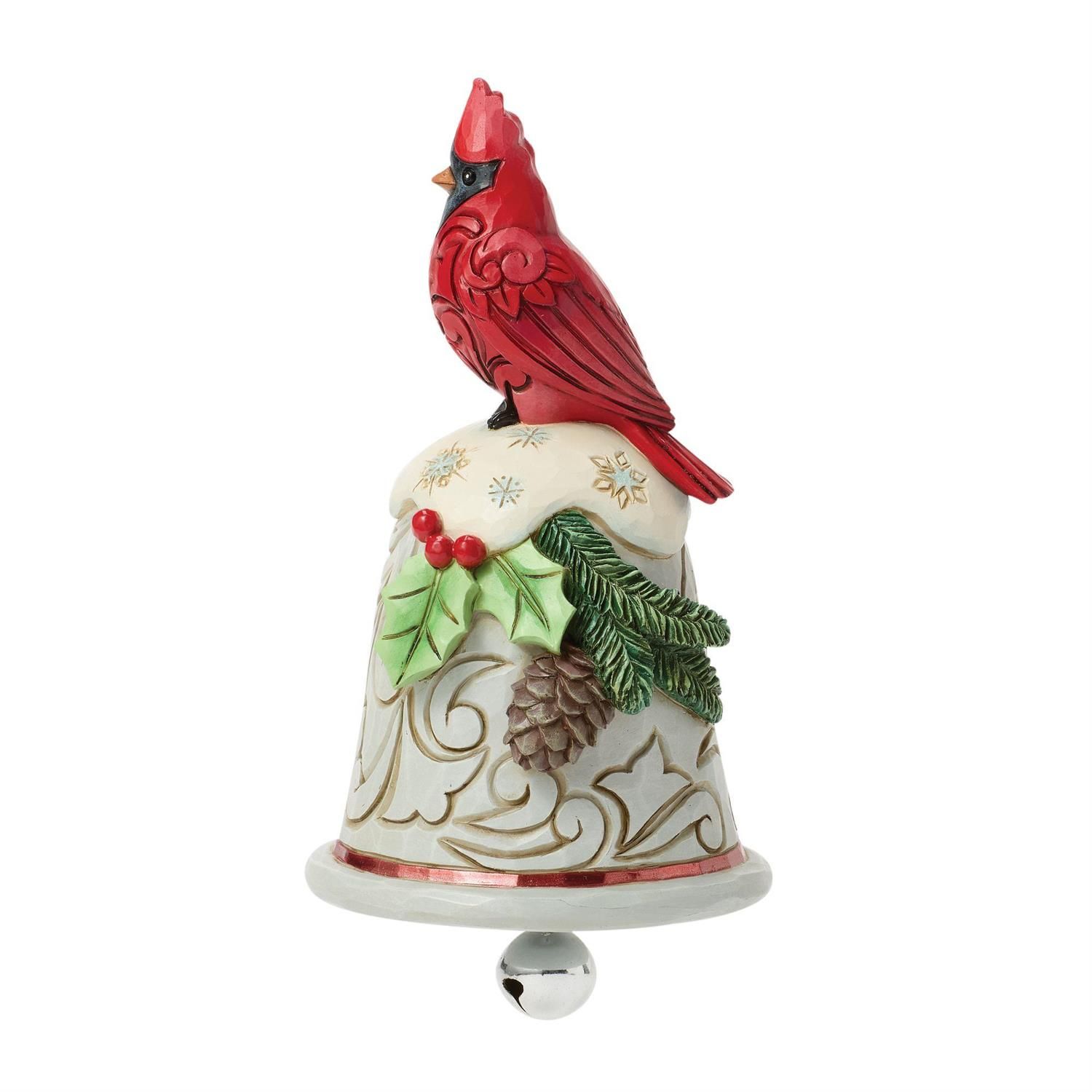 PRE-ORDER Cardinal Perched On Bell Pint By: Heartwood Creek Jim Shore ...