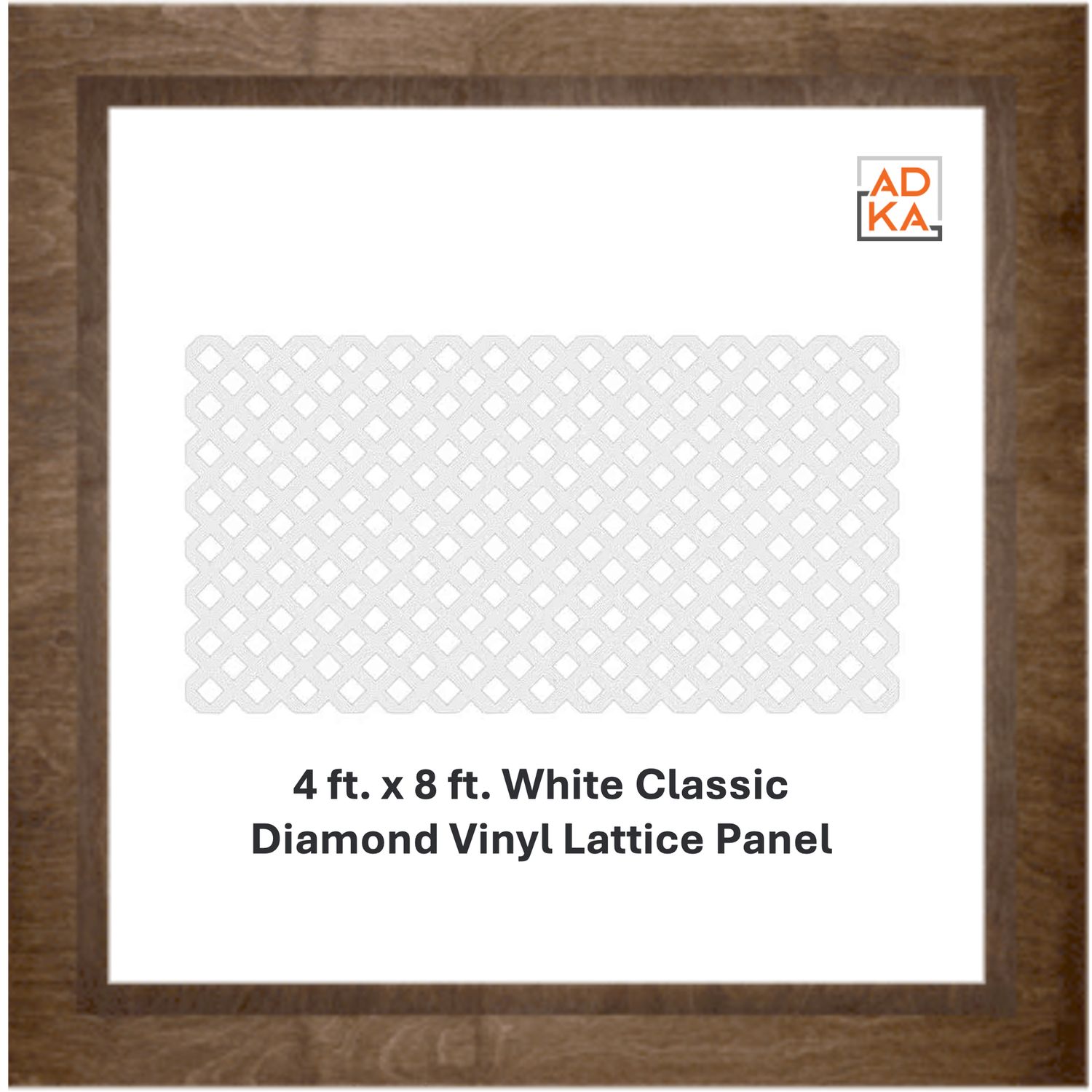4 ft. x 8 ft. White Classic Diamond Vinyl Lattice Panel