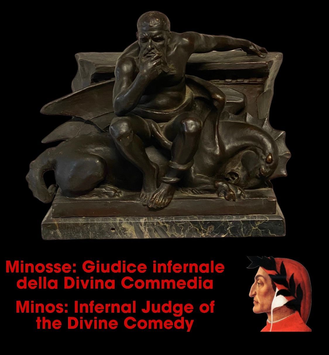 Terracotta sculpture Minos, infernal judge Divine Comedy, Florence ...