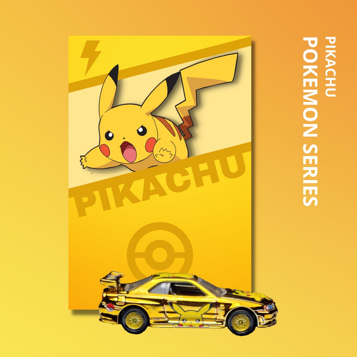 [PREORDER] Pokémon Chrome Custom GTR34 Pikachu Livery