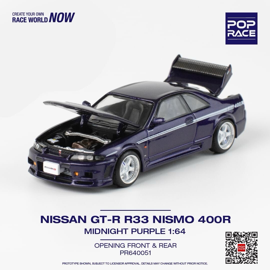 [PREORDER] POP RACE Nissan GT-R33 Nismo Classic Midnight Purple (PR640051)