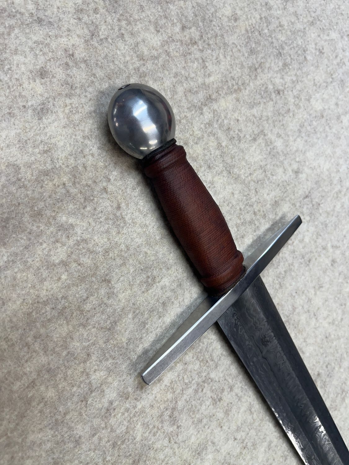 Arming sword, pattern welded – KC Lund Blades – The Cut You Can Count on