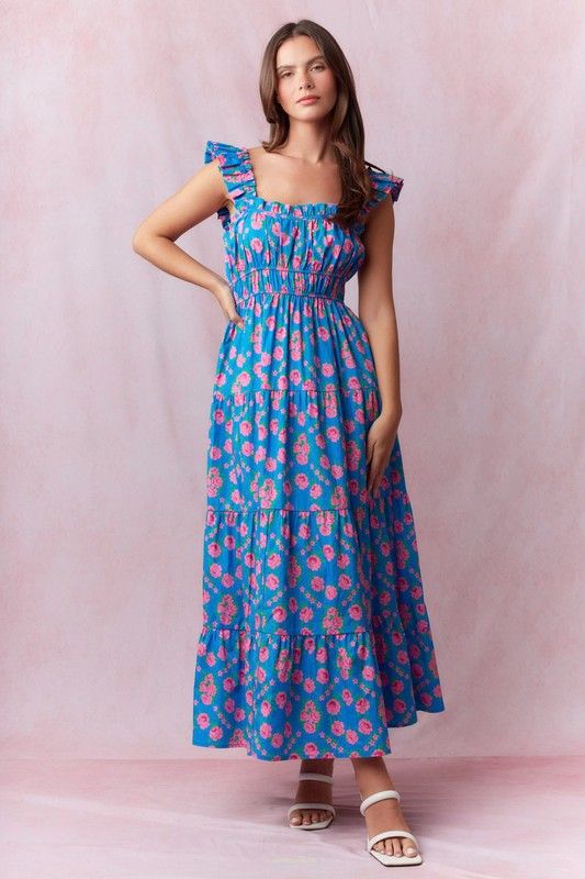 Isa Floral Midi Dress | Restoration Salon + Boutique
