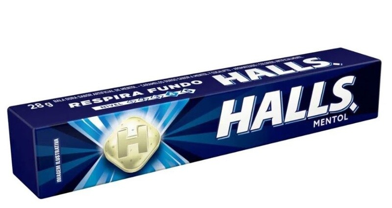 HALLS MENTOL RESPIRA FUNDO COUGH DROPS 28 g