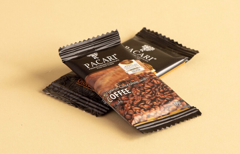 Chocolates mini Pacari, cacao con sabores