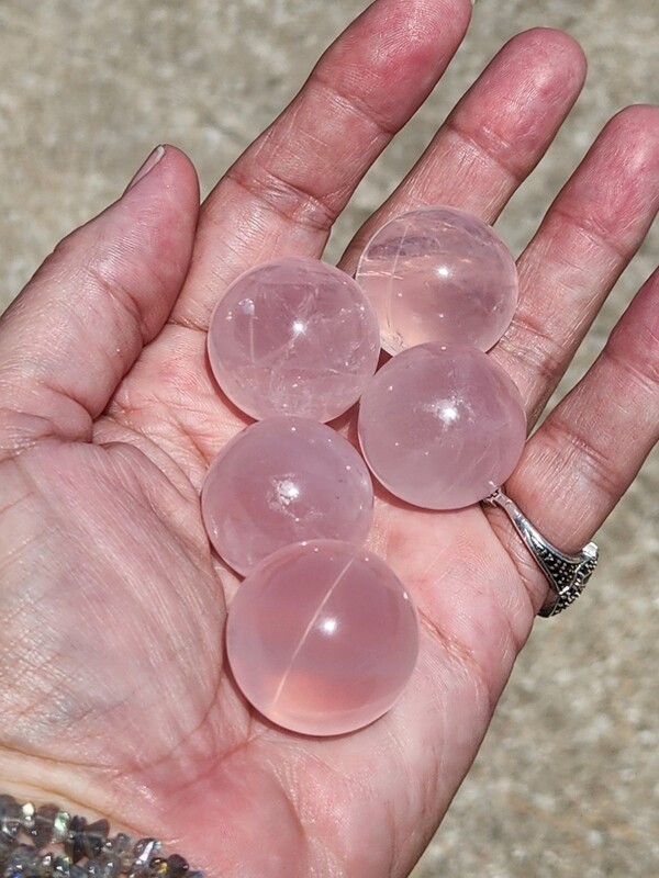 Rose Quartz- STAR Spheres 26-28mm