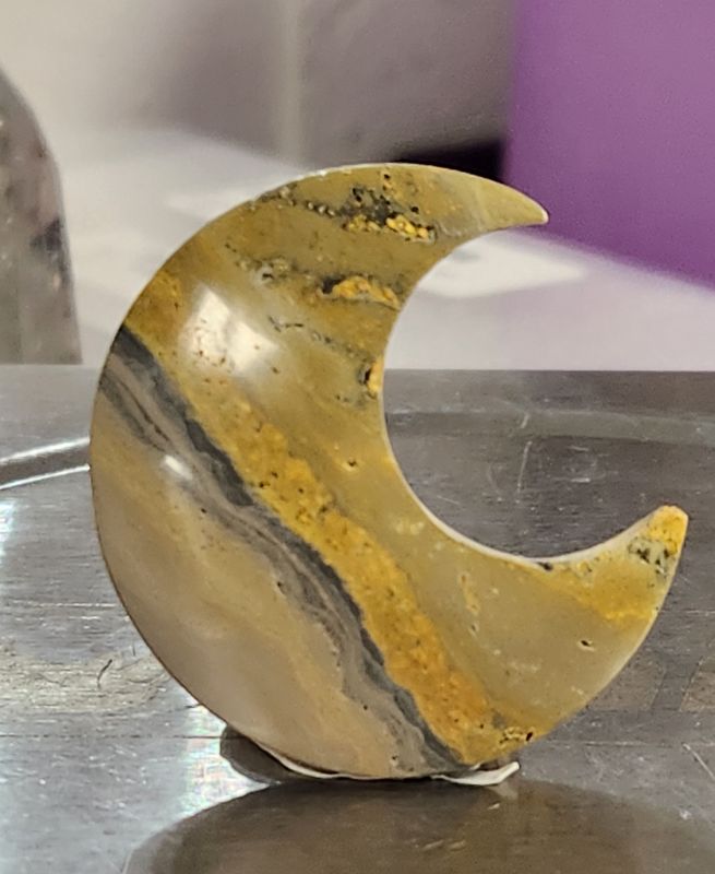 Wholesale Lot 6 PCs Natural Bumblebee Jasper Moons Crystal