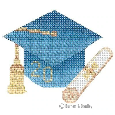 Graduation Cap - Light Blue with Year