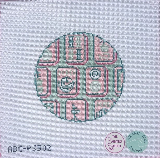 Mahjong Tiles - Round - Pink