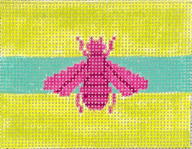 Gucci Bee in Mod Colors – hot pink w/ turquoise stripe on citron green ...