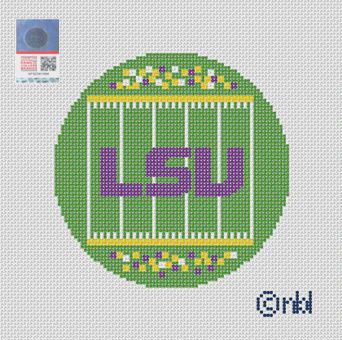 LSU Football Field Round