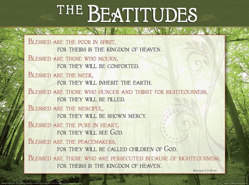 Beatitudes Wall Charts Laminated