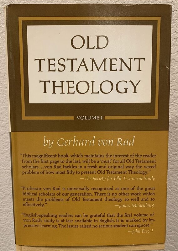 Old Testament Theology: Volume I: The Theology Of Israel's Historical ...
