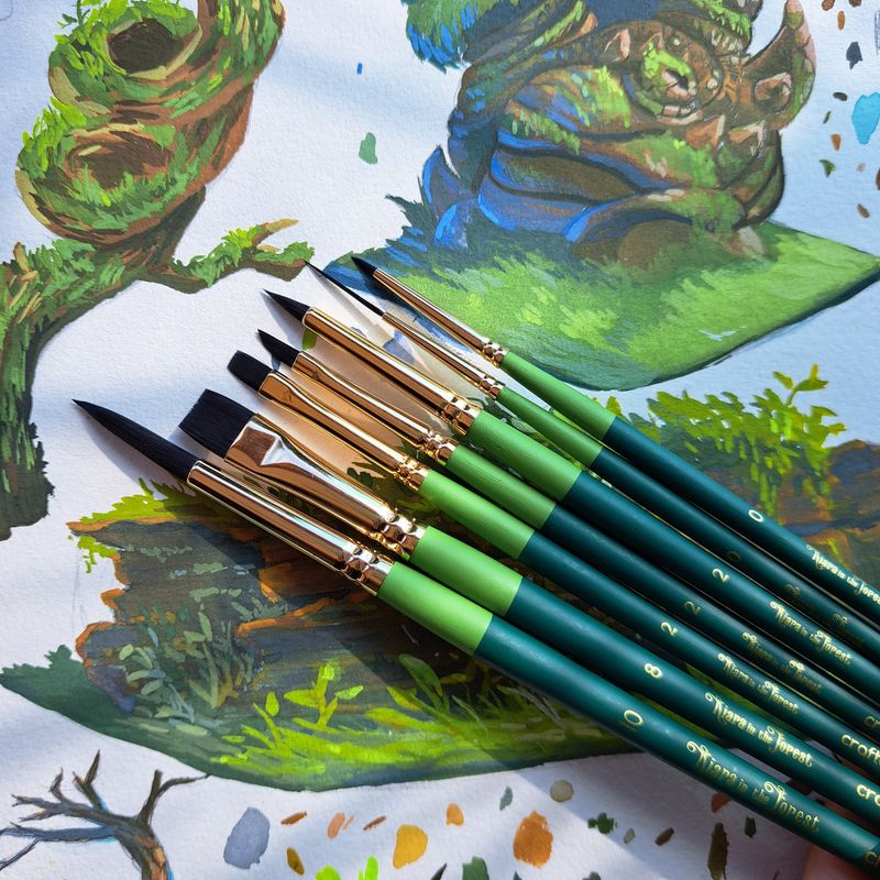 How I designed my custom forest brush set