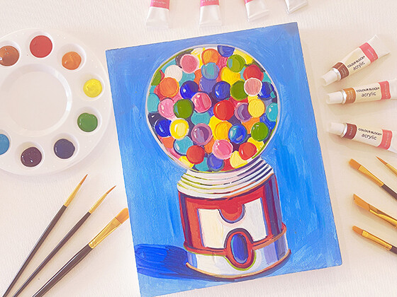 Single Painting Art Kit - Gumball Machine