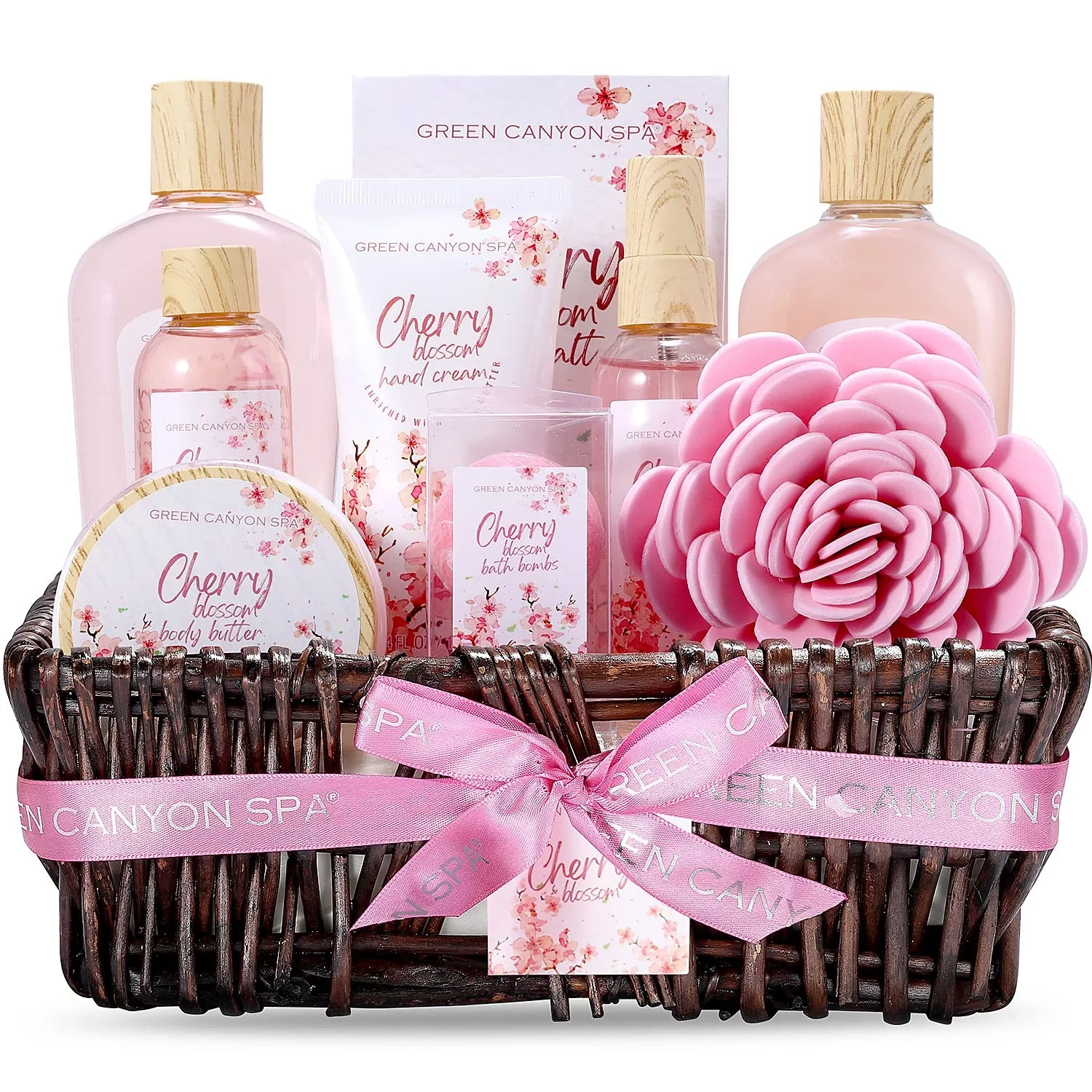 10 Pcs Cherry Blossom Bath and Body Sets for Mother's Day