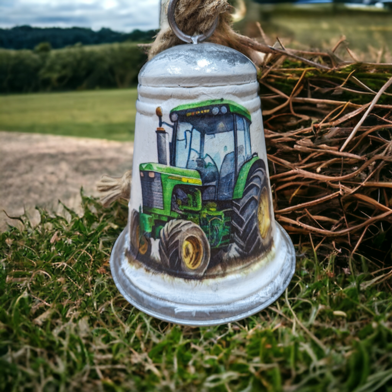 Tractor Galvanized Metal Decorative Bell