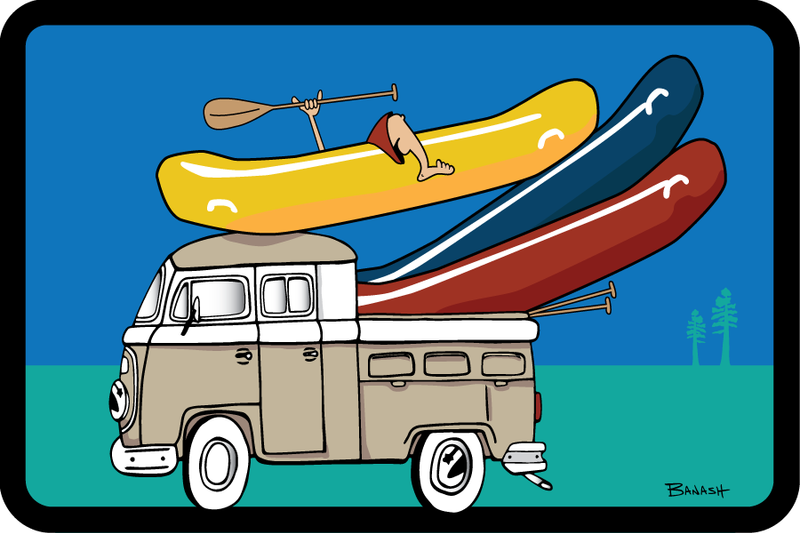 SIMPLE RAFT TRUCK BUS . STACKED RAFTS | RECTANGLE MAGNET