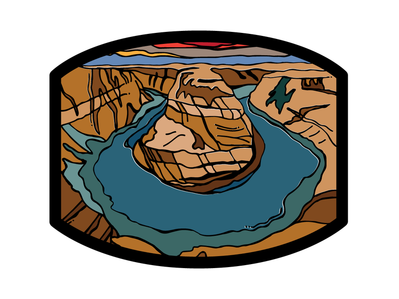 HORSESHOE BEND . GLEN CANYON | ROUNDED RECTANGLE PATCH