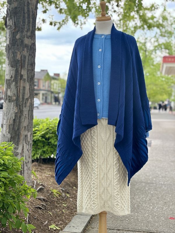 Atlantic Wrap Cardigan - Cobalt Blue