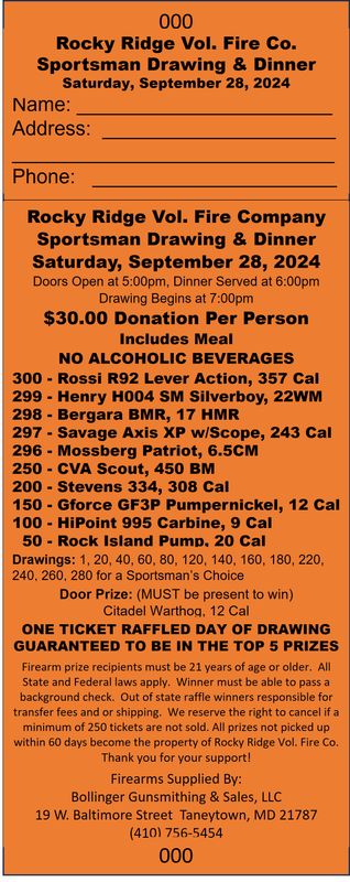 Online Raffles – Store – Rocky Ridge VFC