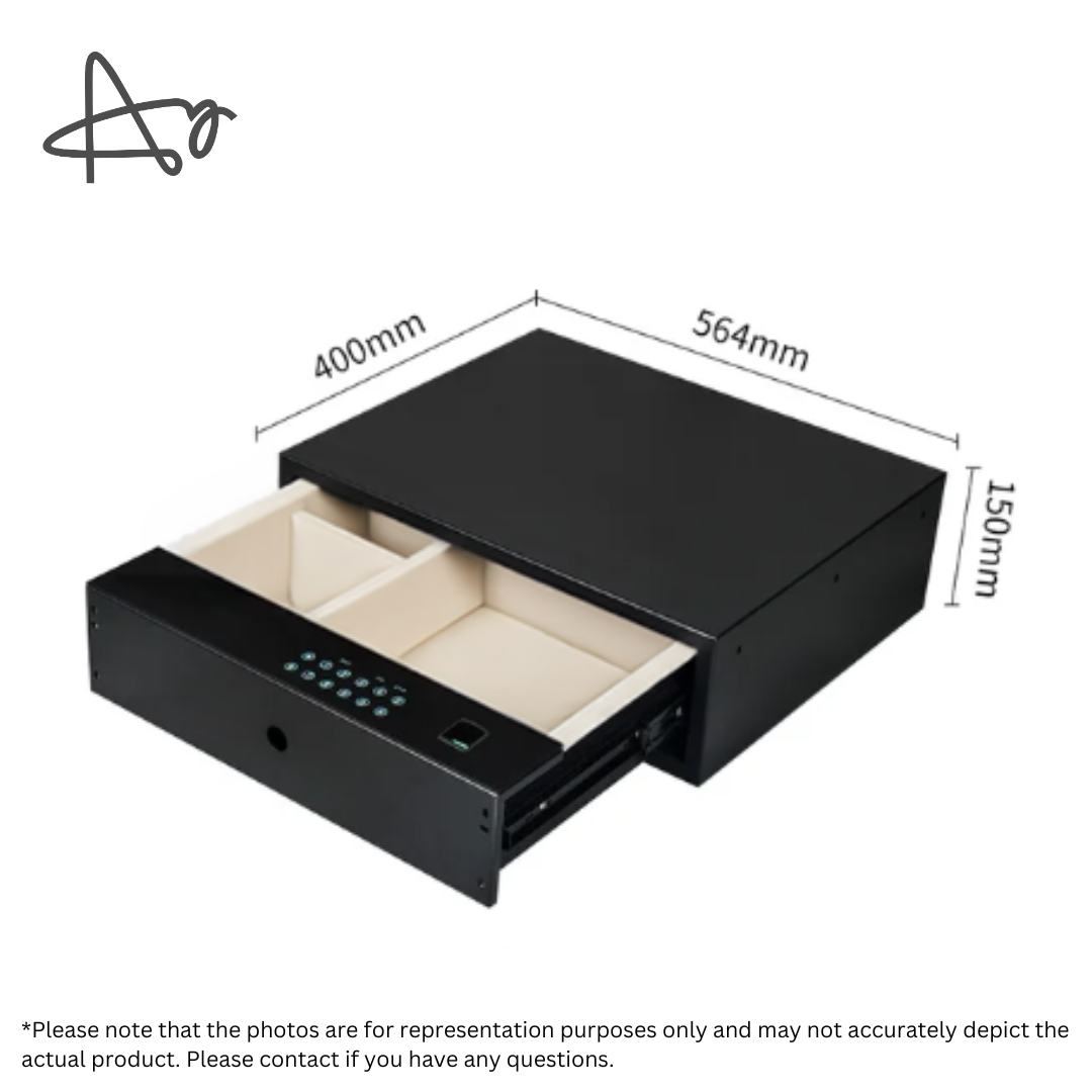 Grasshopper Drawer and Wardrobe Safe Fingerprint Sensor + KeyPad (Black)