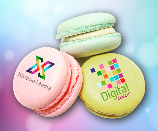 Macarons met logo