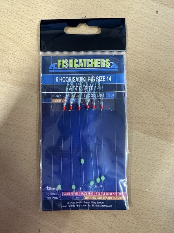 Fishcatchers 6 Hook Sabiki rig size 14
