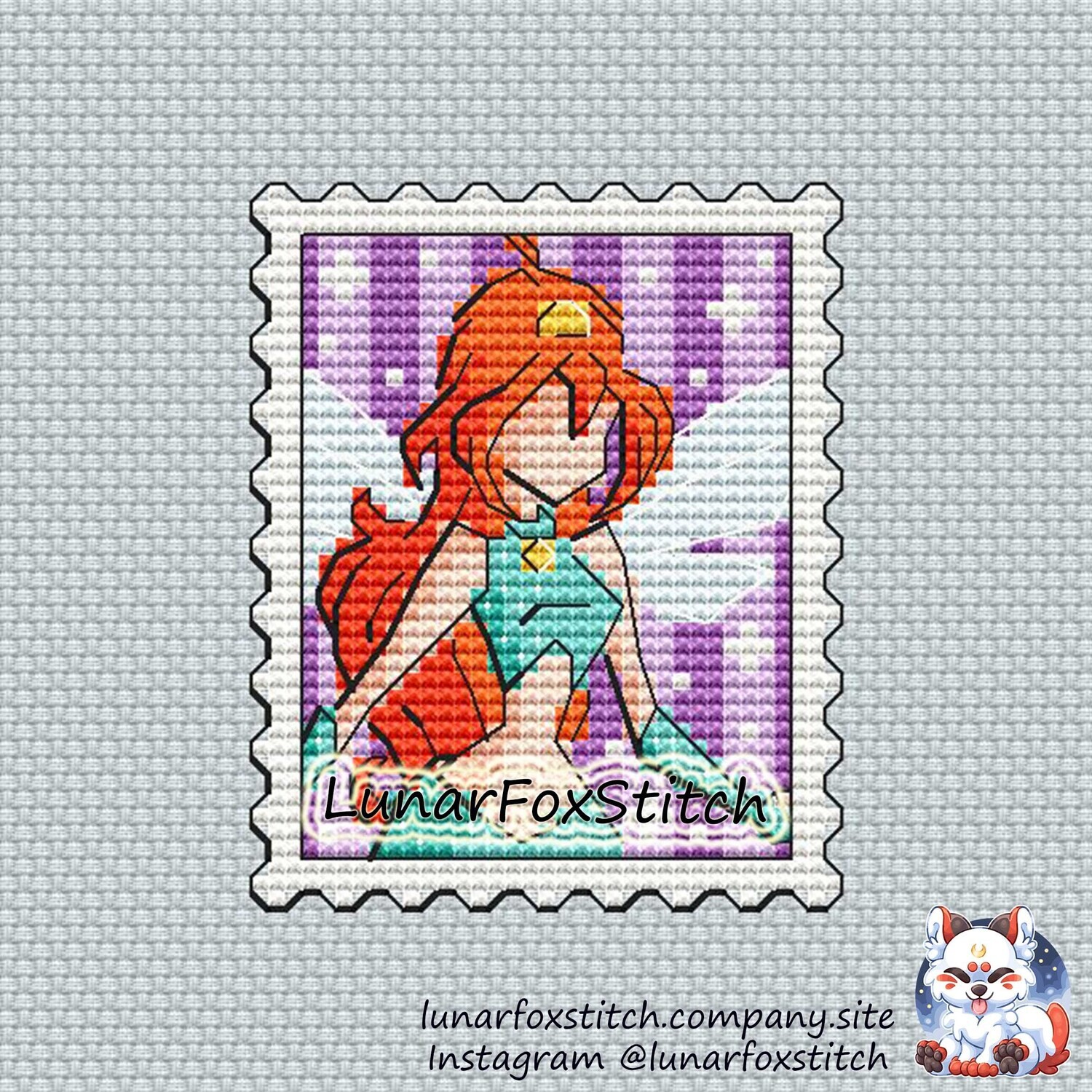 Bloom Winx stamp cross stitch pattern