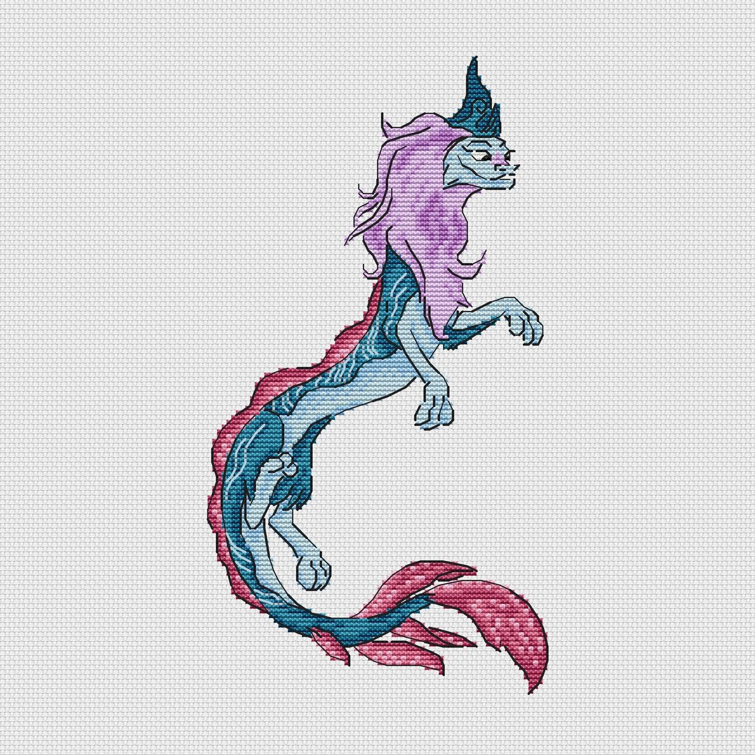 Sisu dragon cross stitch pattern