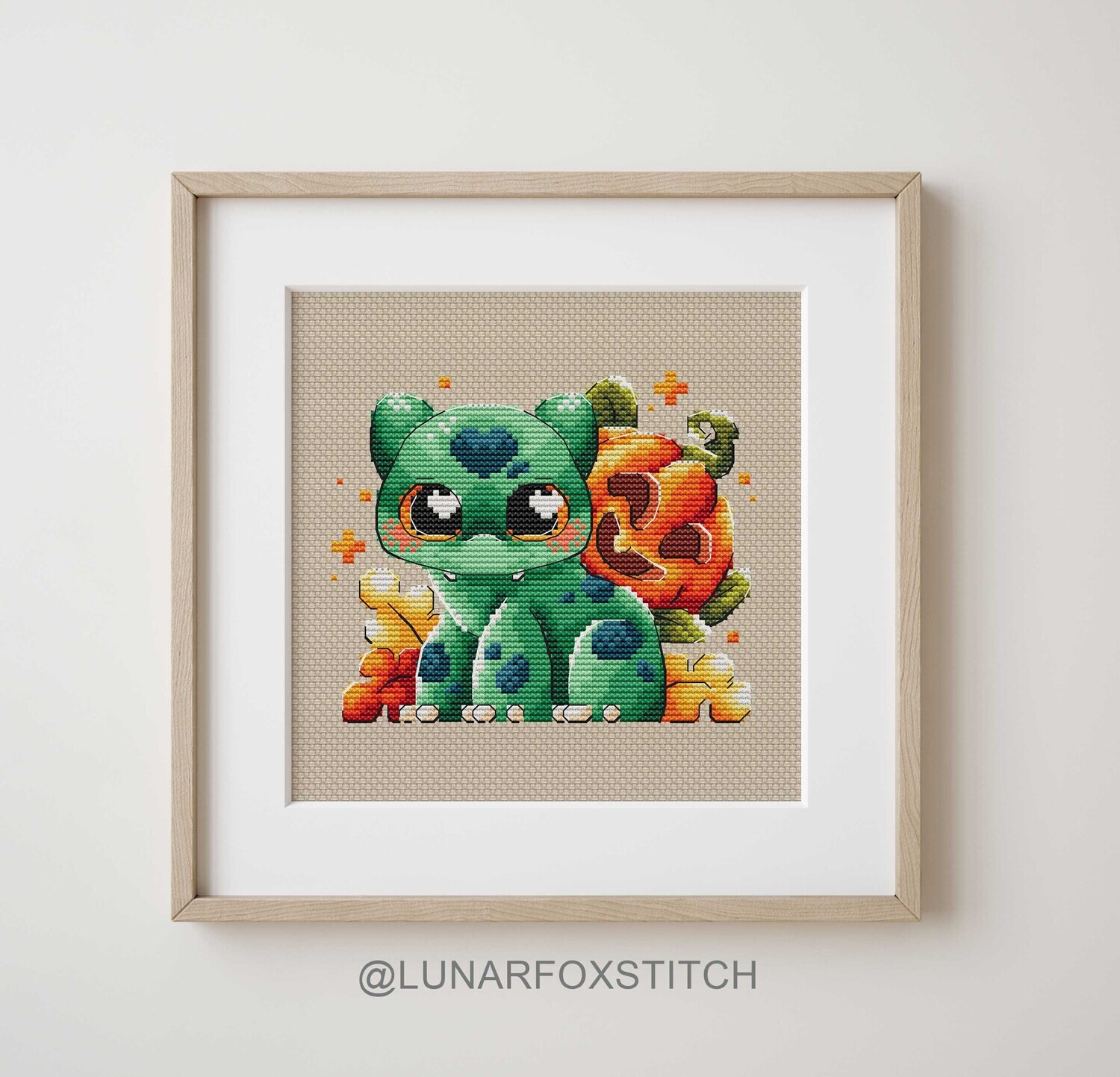 Bulbasaur cross stitch pattern