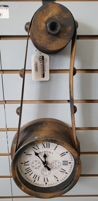 Wall Clock - Pulley & Belt