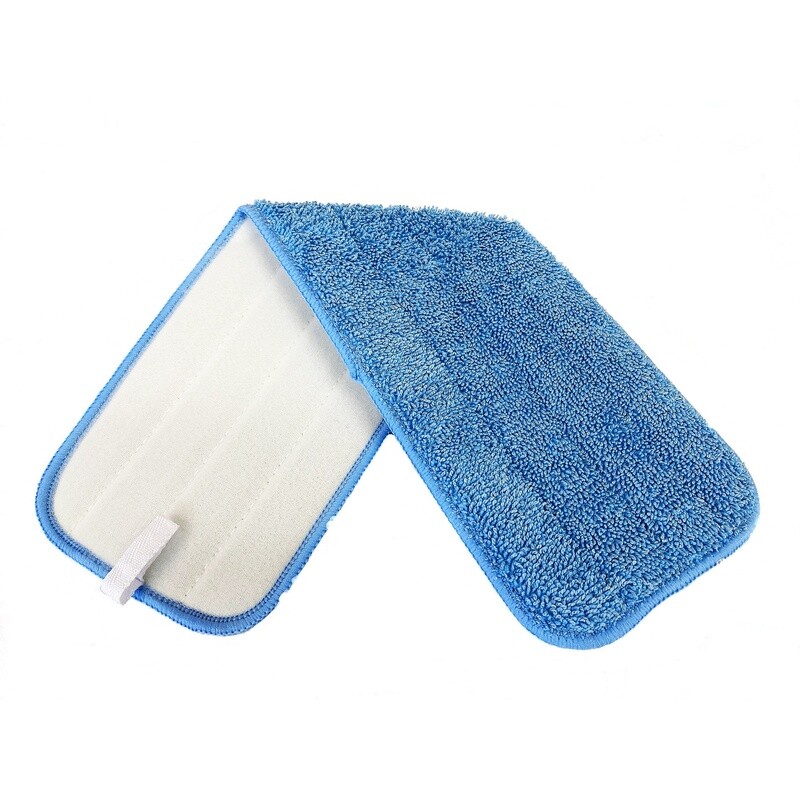 Microfiber Velcro Wet Flat Mop Blue 24''