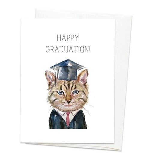 Graduation Cat Card