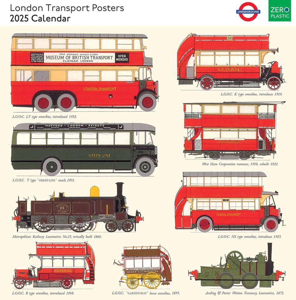 CA 2025 London Transport Calendar