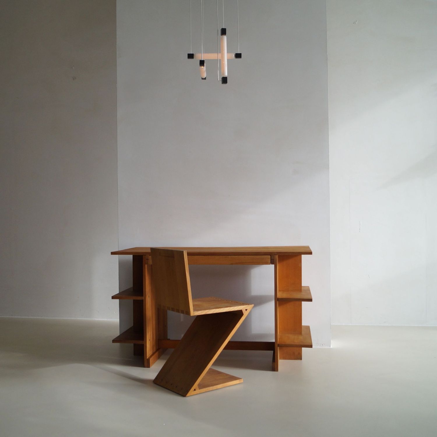 A Gerrit Rietveld crate desk, manufactured by Cassina, 1970s