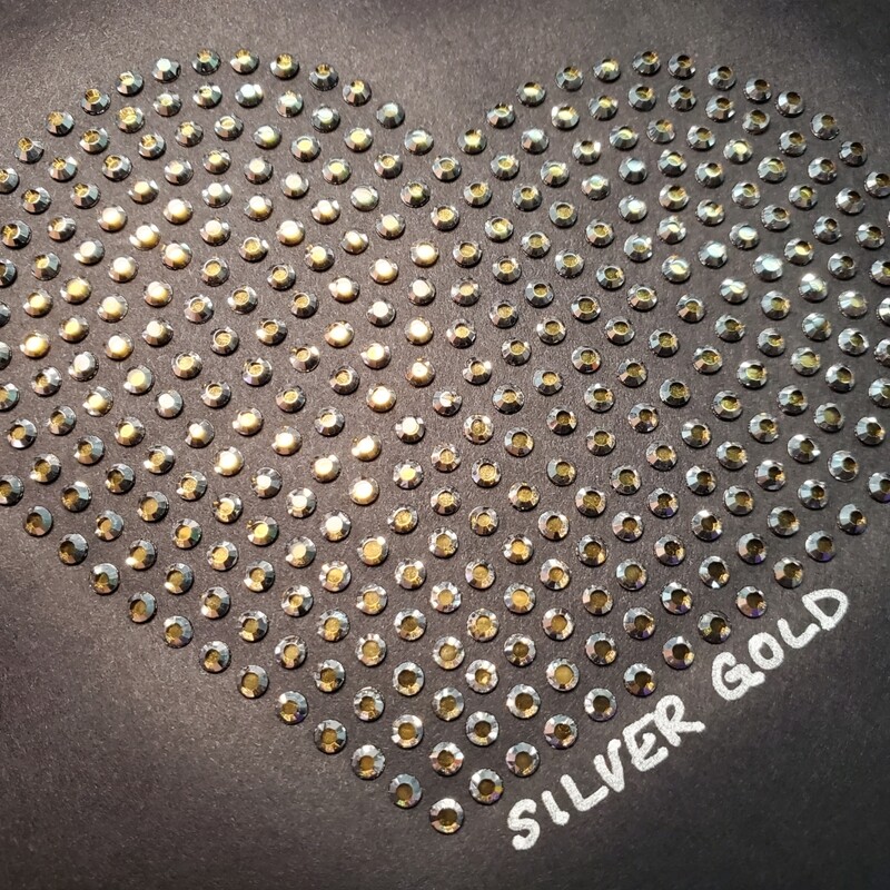 Metalites Silver Gold Hotfix Rhinestones