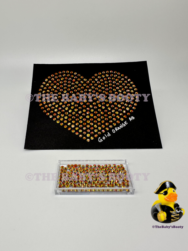 Gold Orange AB Hotfix Rhinestones