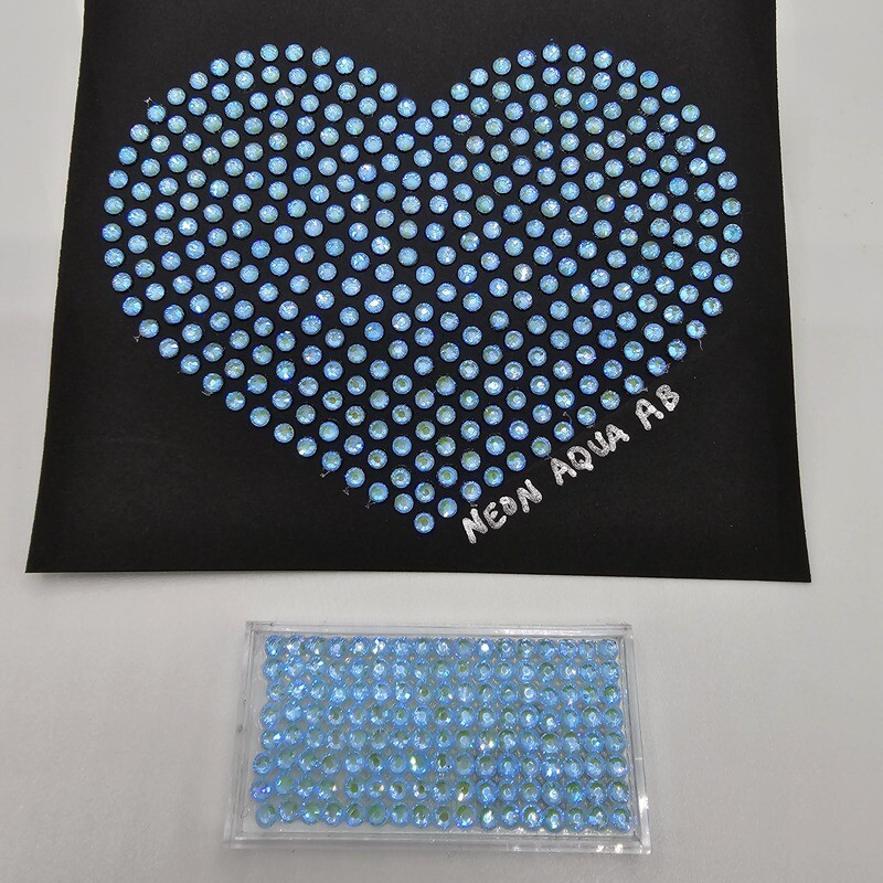 NEON Aqua AB Hotfix Rhinestones