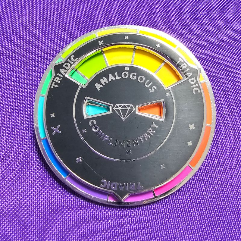 Metal Lapel Color Wheel Pin