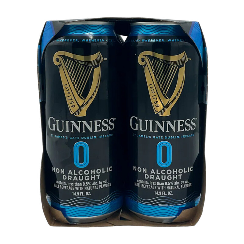 Guinness Zero Non-Alcoholic Draught 4pk Can