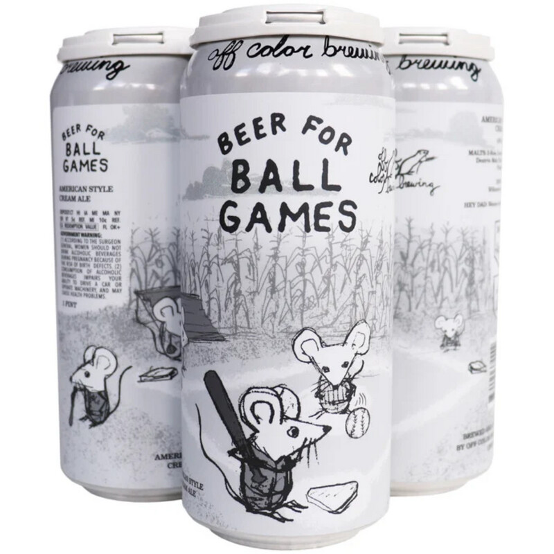 Off Color Beer for Ball Games Cream Ale 4pk Can