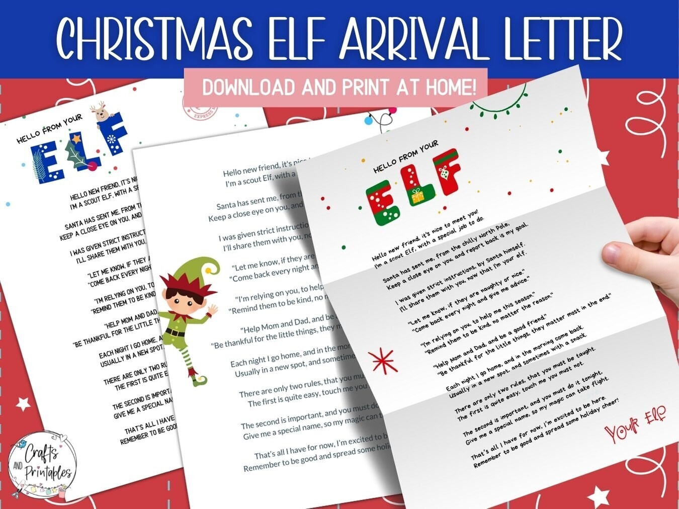 Christmas Elf Arrival Letter – 3 FREE Printable Letters!