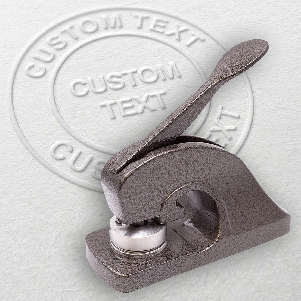 LW1 Silver Desk Company Seal & Notary Seal