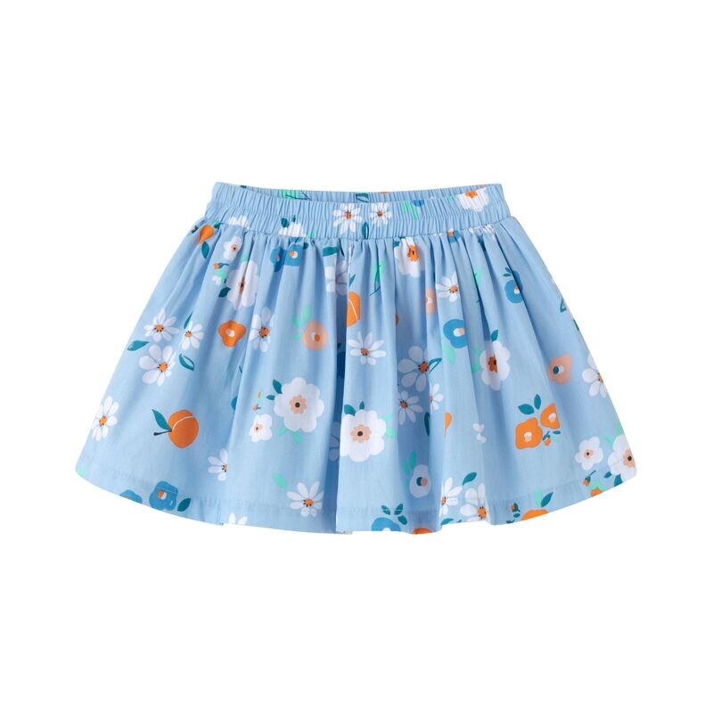 Rokje blauw met bloempjes