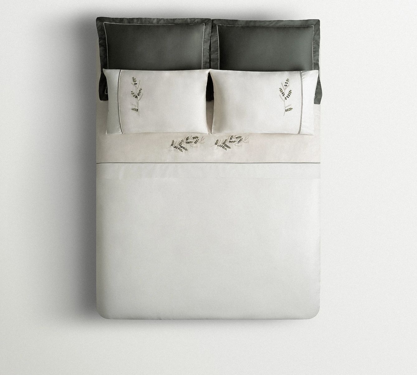 Ecocotton Derin King Size Bedding Set Organic Cotton Satin Green ...